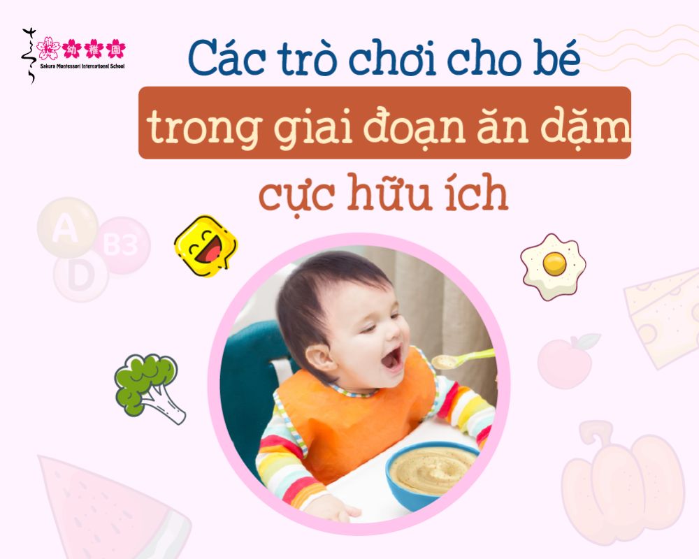 Các trò chơi cho bé trong giai đoạn ăn dặm phát triển thể chất, trí tuệ